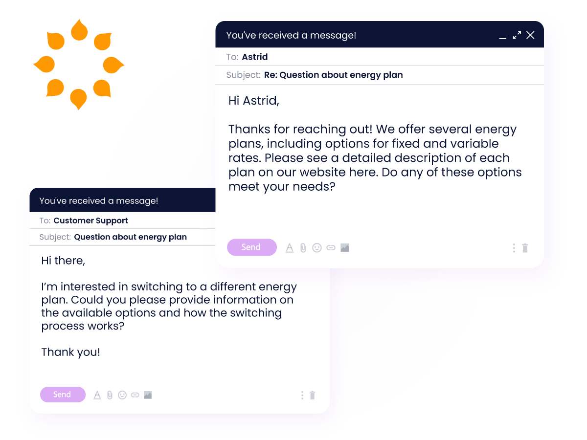 Email Agent | Virtual agent for email | AI agent for email | Puzzel
